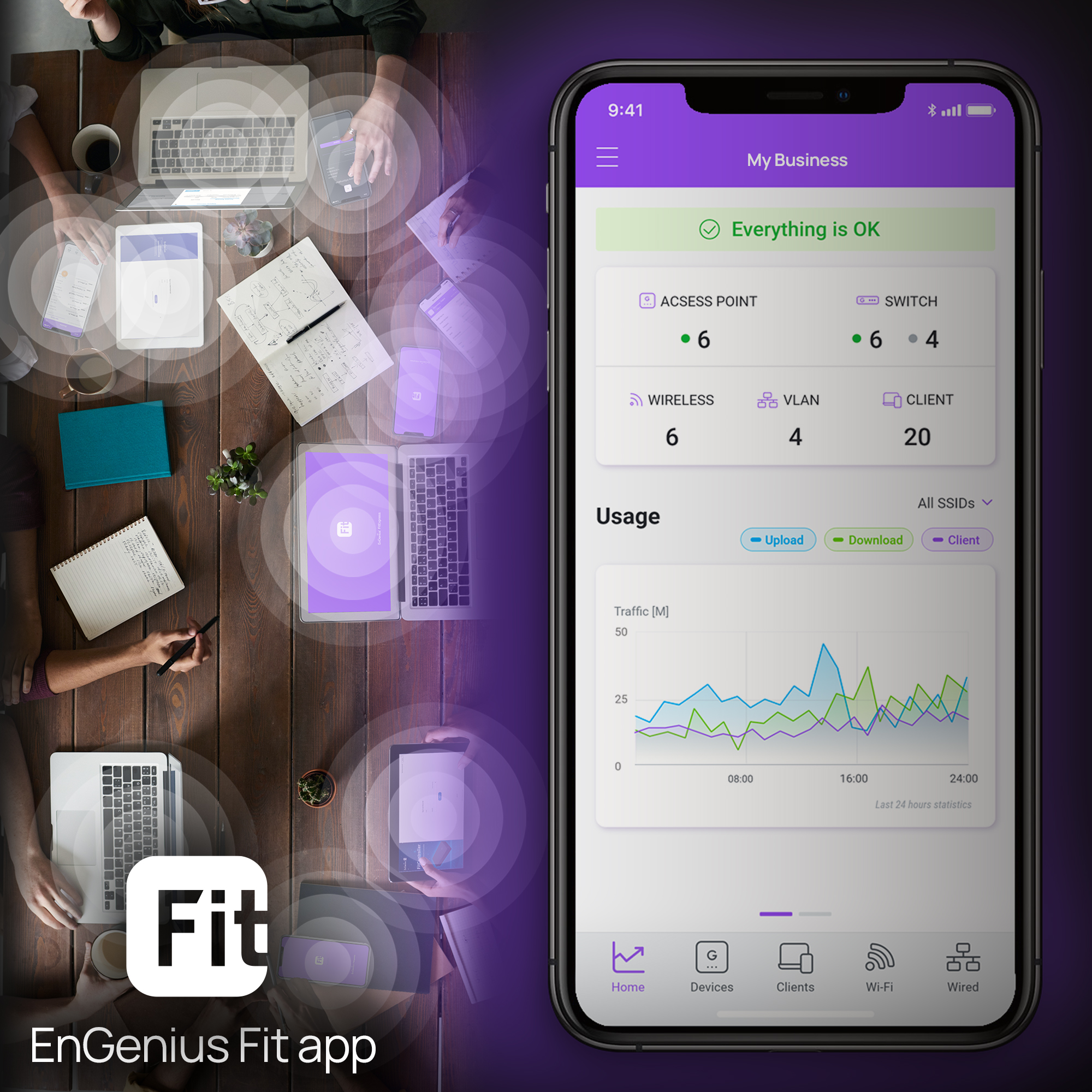 PoE 8 Port Switch: EWS2910P-FIT 61.6W Gigabit | EnGenius